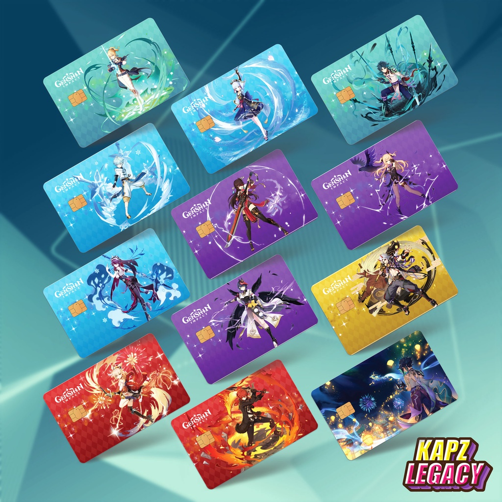 KapzLegacy Genshin Impact ATM Bank Sticker Card Cover Access Touch n Go ...