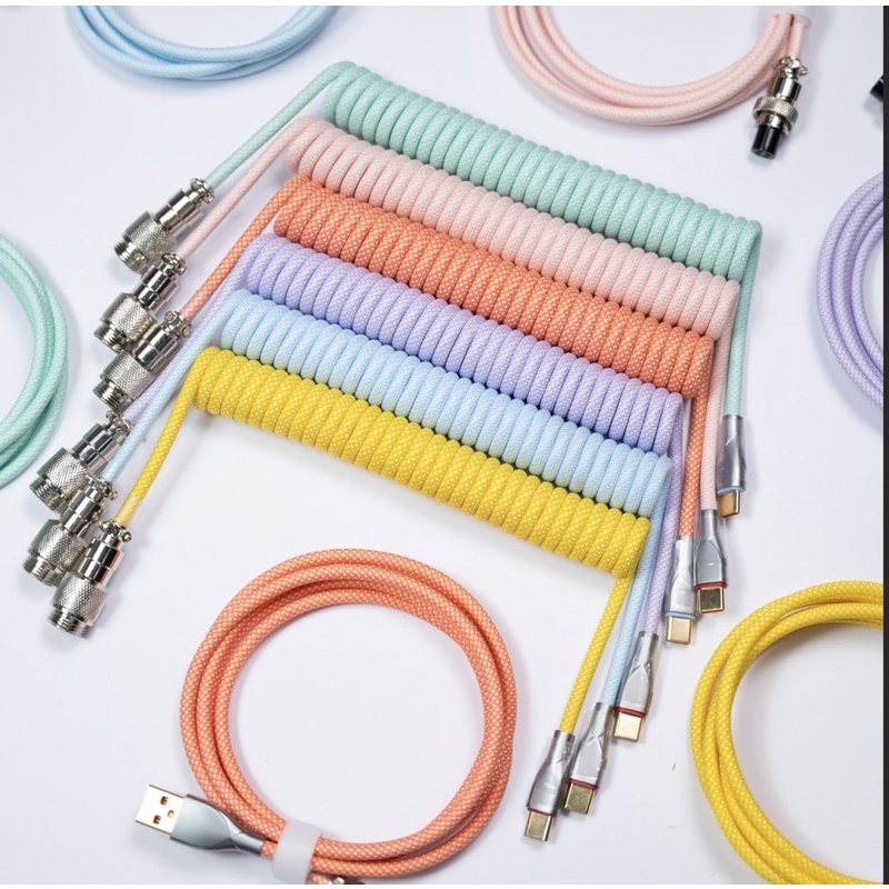 Coiled Cable for keyboard mechanical keyboard type c cable usb to type ...