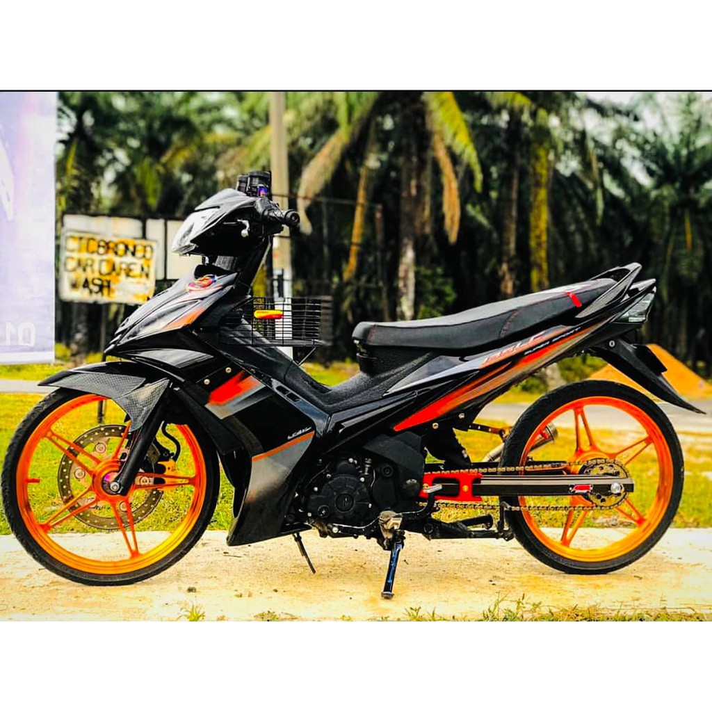 COVERSET BODYSET YAMAHA LC LC135 V1 HITAM OREN ORIGINAL 100% HONG LEONG ...