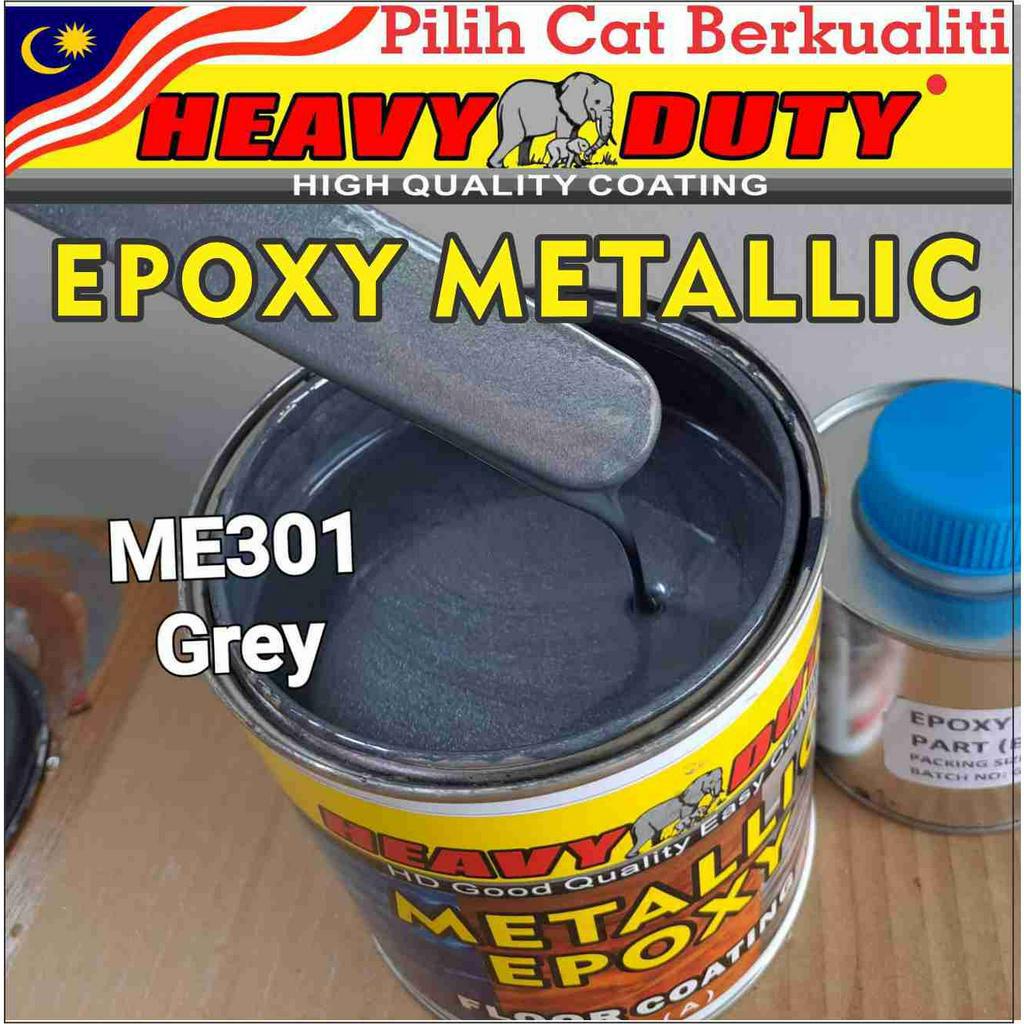 ME301 GREY ( Metallic Epoxy Paint ) 1L METALLIC EPOXY FLOOR PAINT ...
