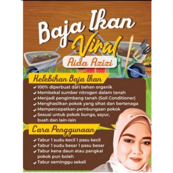 BAJA IKAN VIRAL AIDA AZIZI 100% ORGANIK,🌻ORIGINAL🌻 | Shopee Malaysia