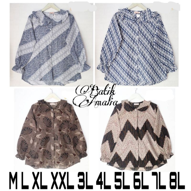 Batik jumbo top BIG SIZE JUMBO XXL XXXL 3L 4L 5L BATIK JUMBO COUPLE "M,L,XL,XXL,XXXL,XXXXL ...