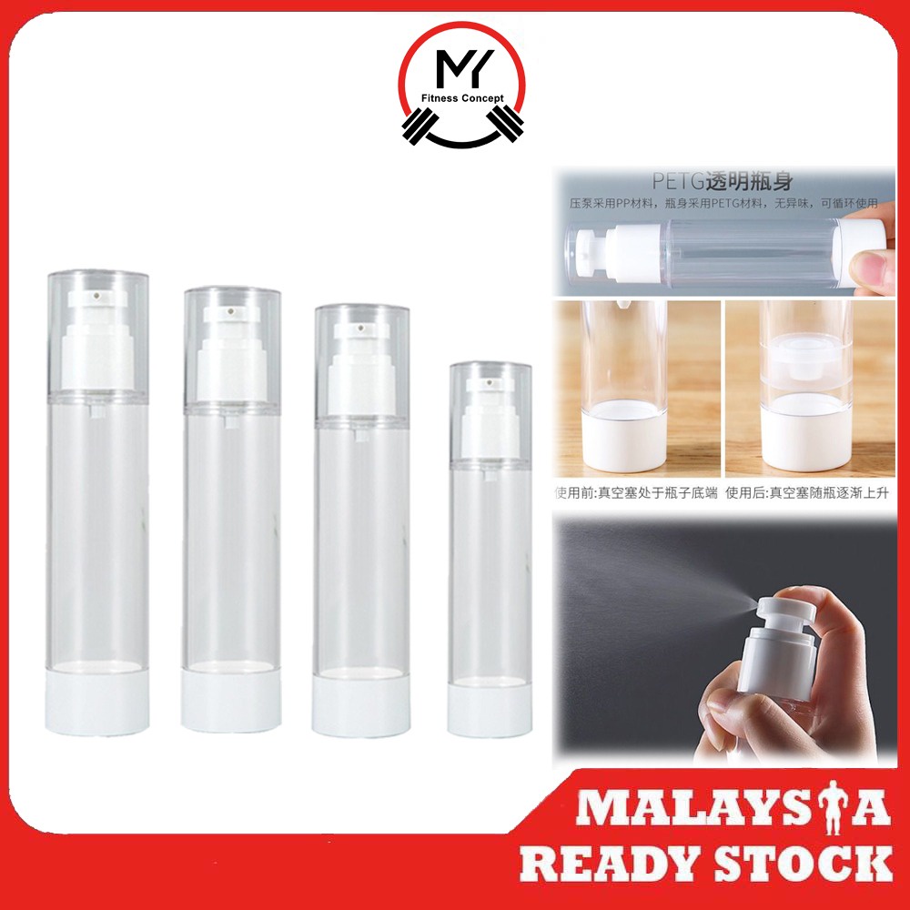 MY Fitness 15/30/50/100ml Botol Sembur Vakum Tanpa Udara Travel ...