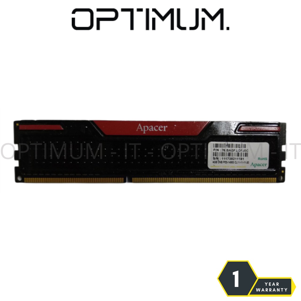 [Refurbished] Apacer 4GB DDR3 1866MHz PC3-14900 Desktop Ram (6M ...