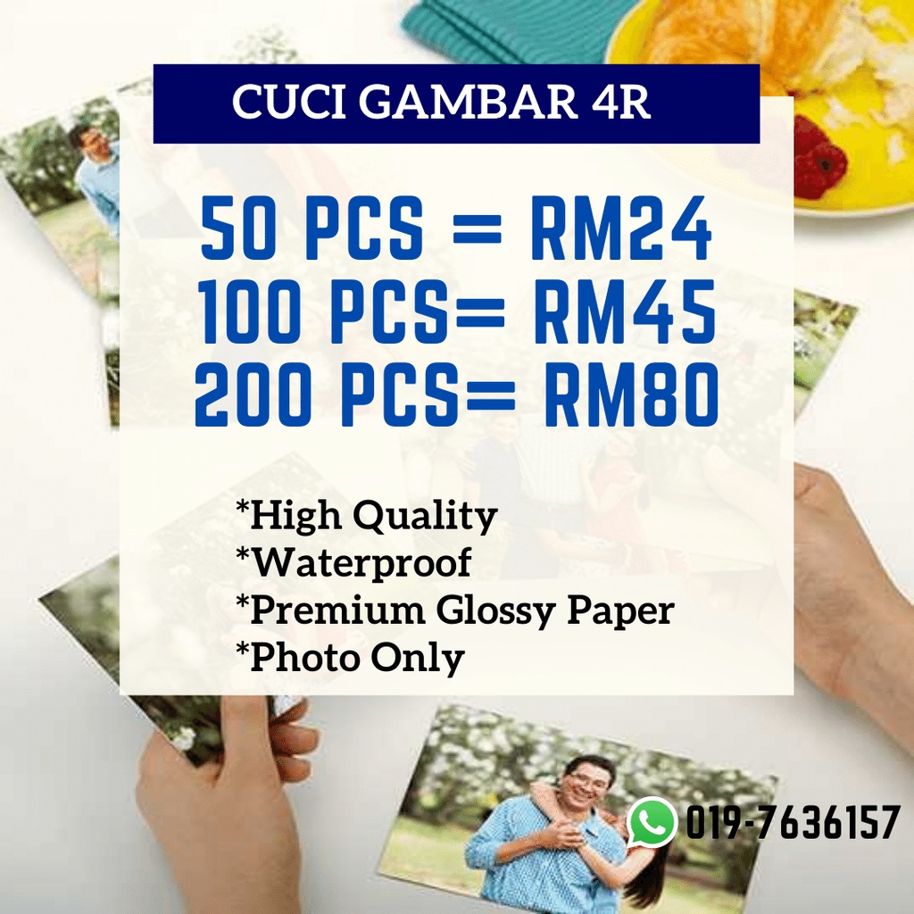🔥 CUCI GAMBAR 4R/ 4R PHOTO PRINT / GLOSSY 4R PHOTO/ [50/100/200 PCS] | Shopee Malaysia