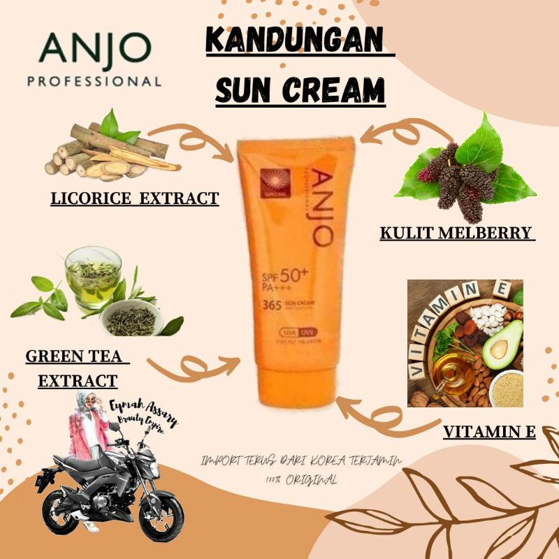 🌞 ANJO SUN CREAM 70ML NATURAL COVER UV SUNBLOCK SPF50+ PA+++ 🌞 ANJO ...