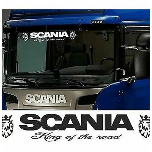 Scania King of the road screen sticker/decal for lorry cab windscreen ...