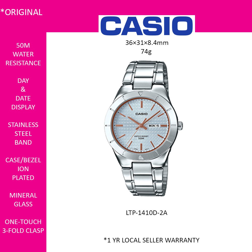CASIO DAY & DATE LTP-1410D-2A | Shopee Malaysia