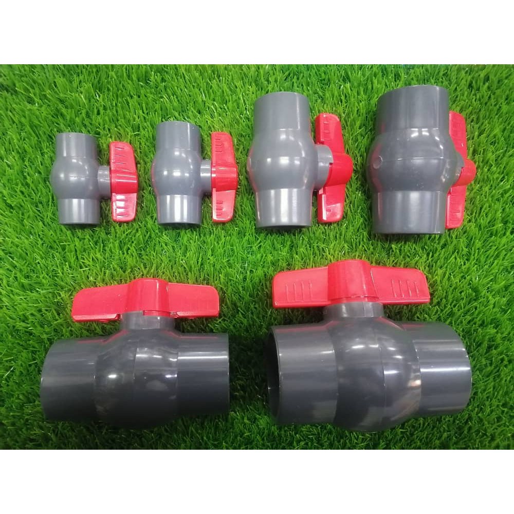 READY STOCK PVC BALL VALVE THREADED END SOCKET END BALL VALVES ...