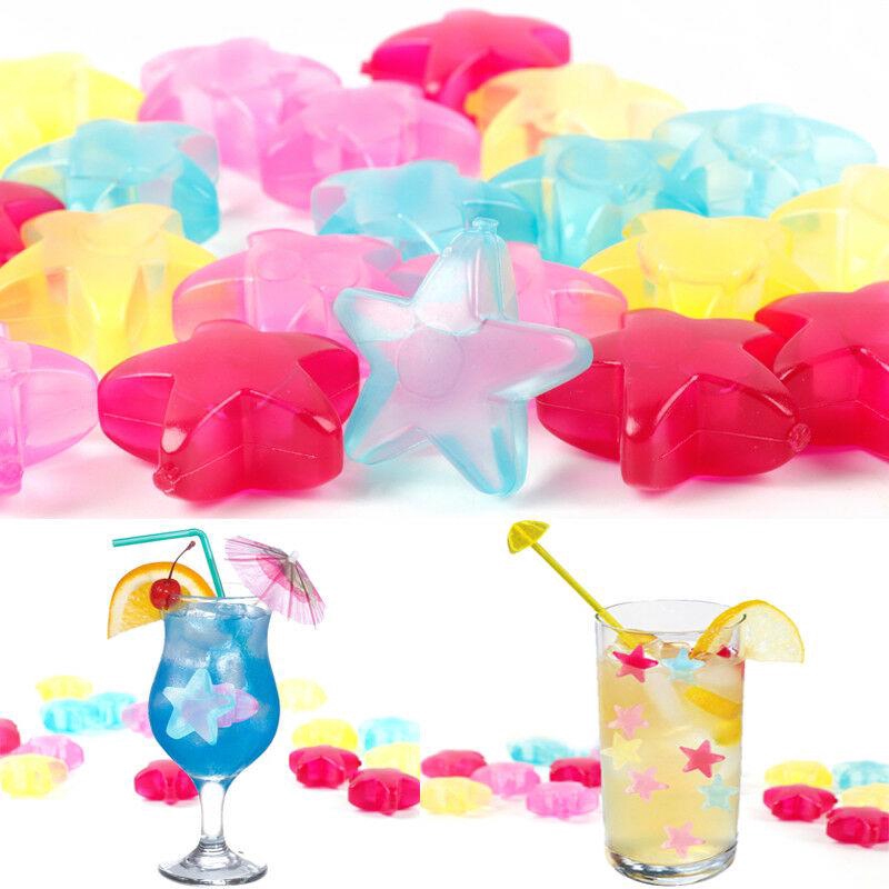 20 pieces/set of star shaped ice cubes, beer and wine cooler, plastic ...