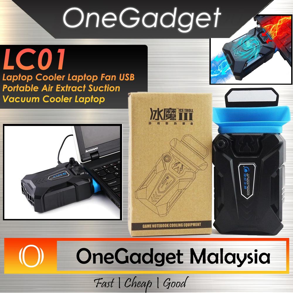 [🔥READY STOCK🔥] OneGadget LC01 COOLCOLD Laptop Cooler Laptop Fan USB Portable Air Extract ...
