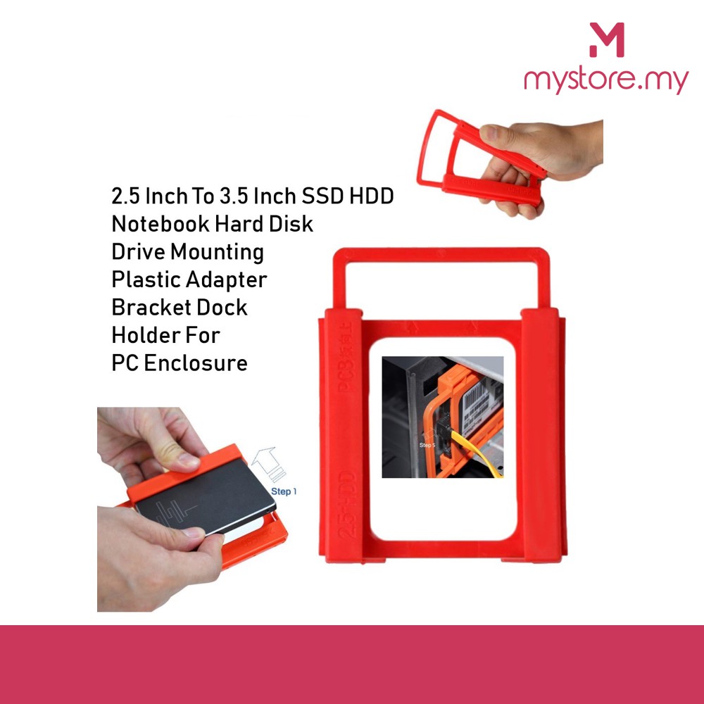 2.5 To 3.5 Inch SSD HDD Hard Disk Mounting Adapter Bracket Holder For ...