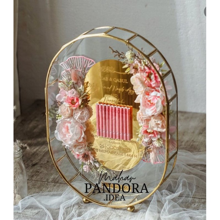 Oval O Elliptical Dowry Frame | Symbolic Glass Dowry | Elliptical Oval ...