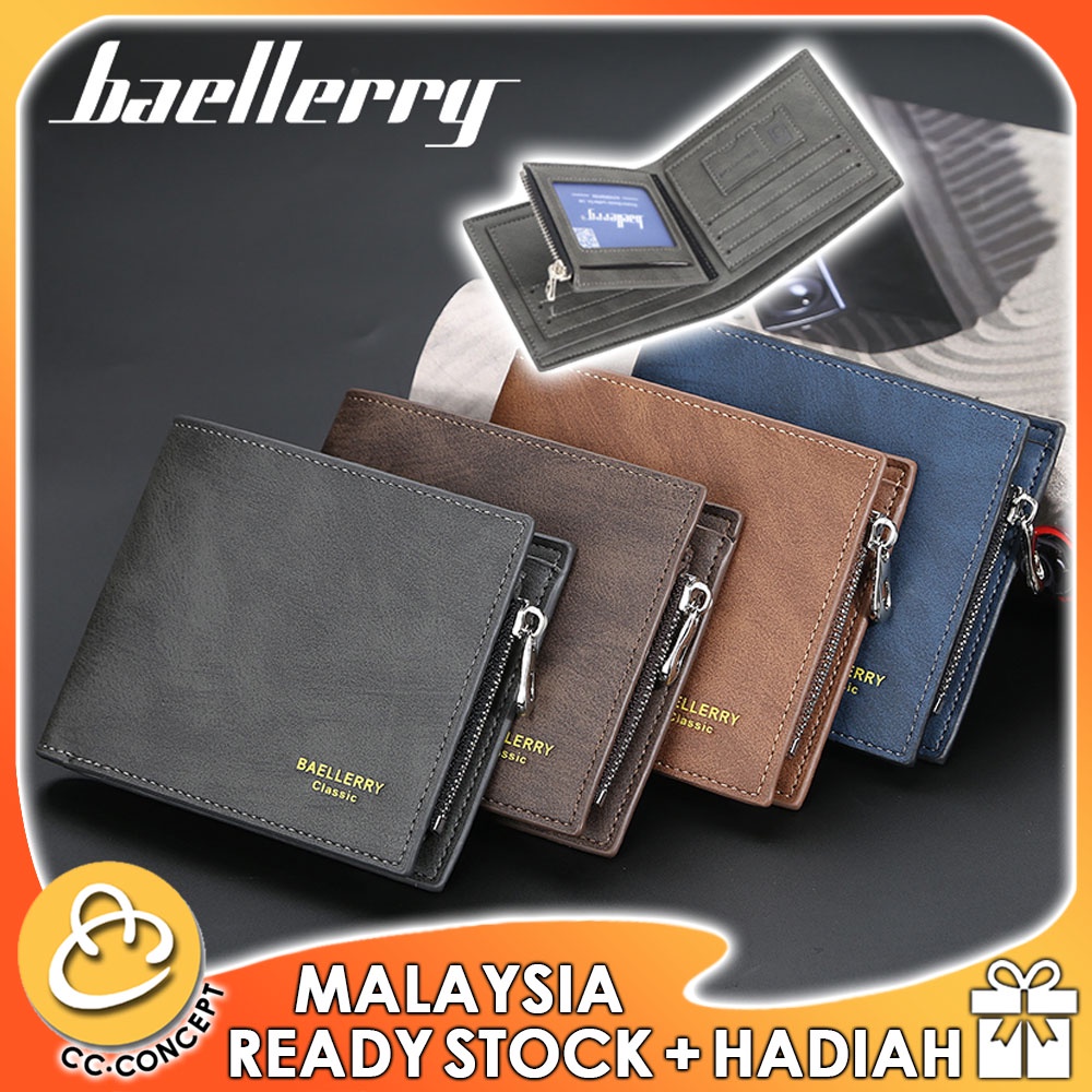 CC CONCEPT Baellerry Classic Men Short Wallet Fashion Smart Bifold ...