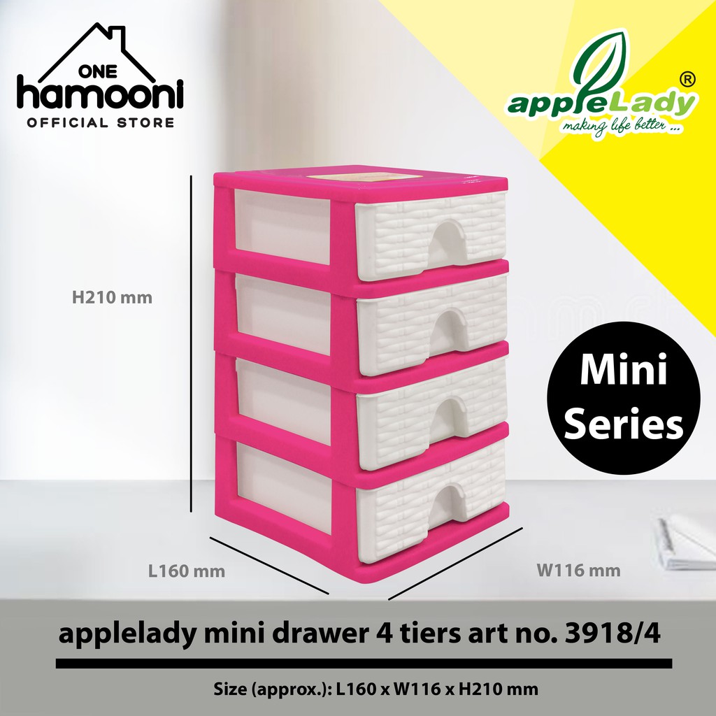 [PROMO]Applelady 4-tiers 5-tiers mini drawer storage/stationery organizer/ plastik laci kecil ...