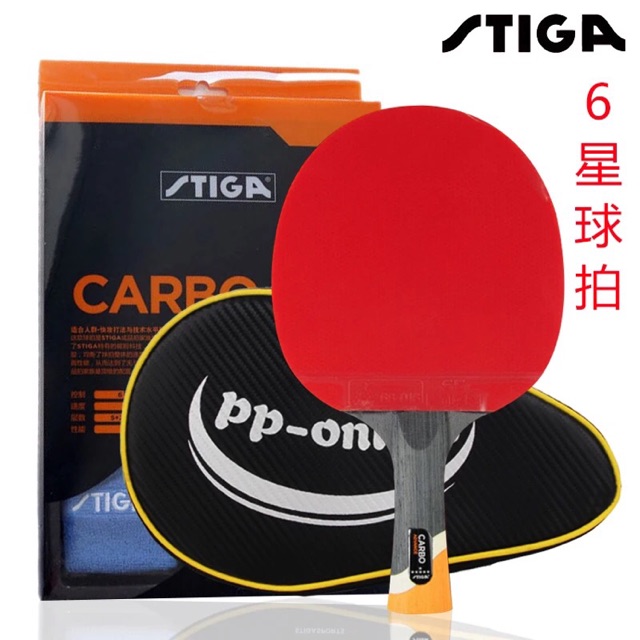 Original STIGA 4 Star / 5 Star / 6 Star Ping Pong Bat Complete Set with ...