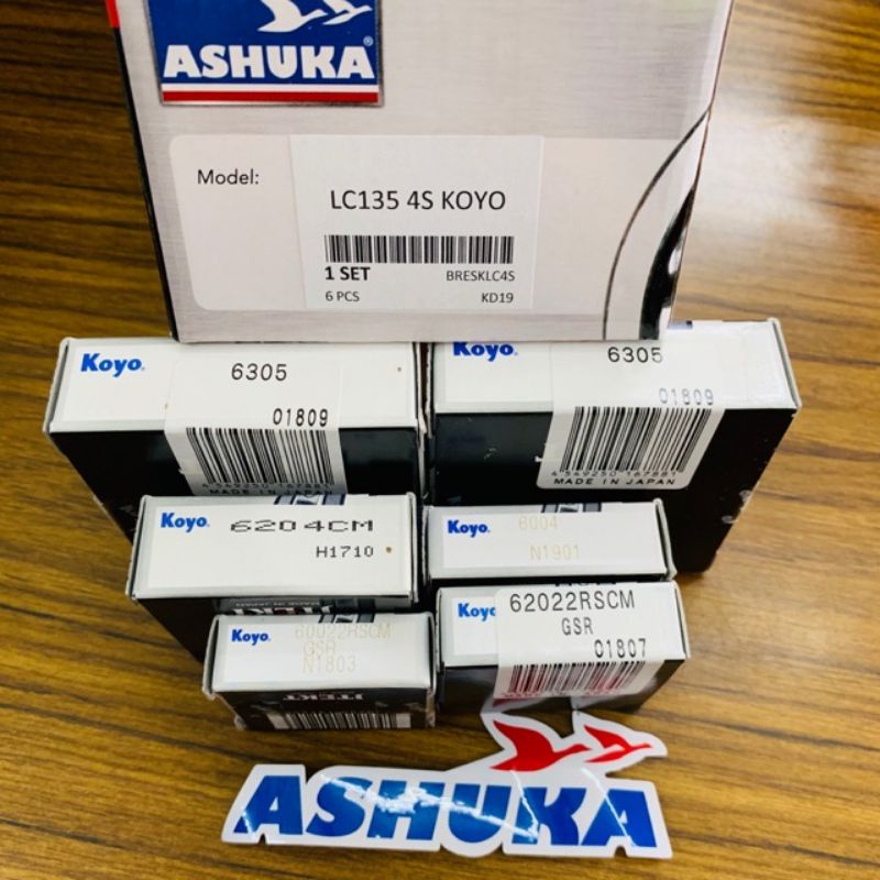 Ashuka SKF C3 Koyo Engine Bearing Set Y15/125Z/RXZ/Y110/KRISS/Dinamik ...