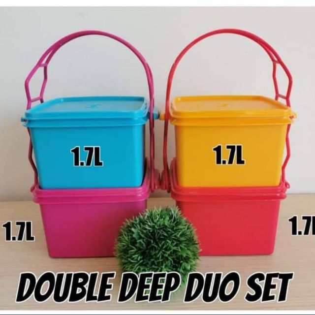 Tupperware Double Deep with Cariolier (1) 1.7L | Shopee Malaysia