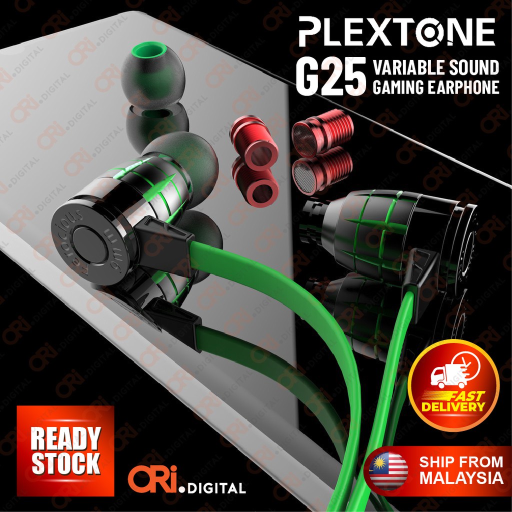 Plextone G25 Super Bass Noise Cancellation Gaming Earphone With Mic ...