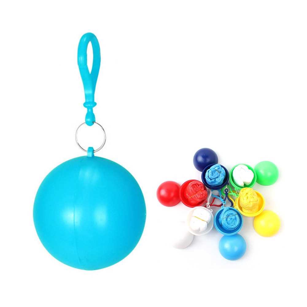 Lightweight Disposable Raincoat Rain Poncho with Ball Case (Blue ...