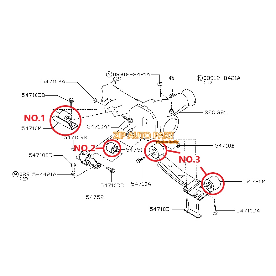 (HEAVY DUTY) NISSAN FRONTIER D22 FRONT DIFFERENTIAL ARM BUSH/AXLE BUSH ...