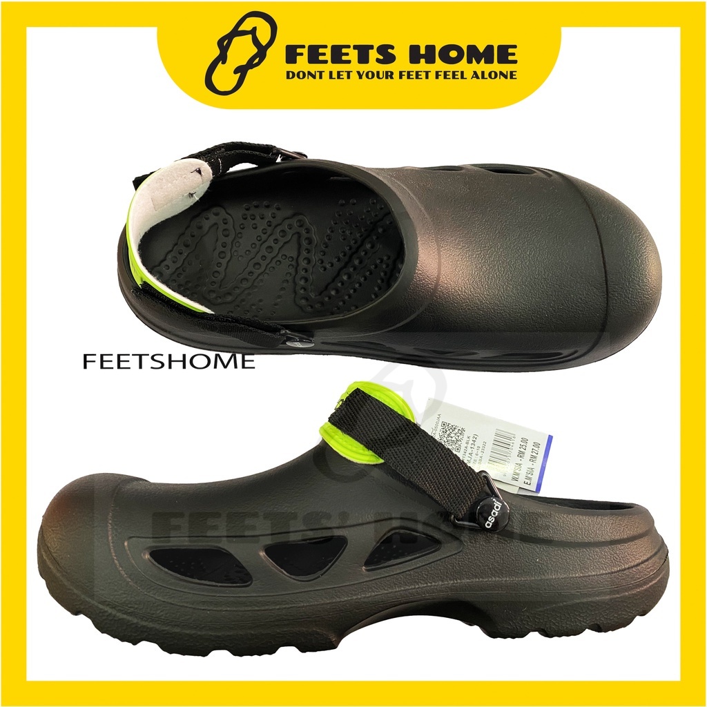 F.H ASADI UNISEX MJA-1342/KASUT CROC ASADI/BLACK | Shopee Malaysia