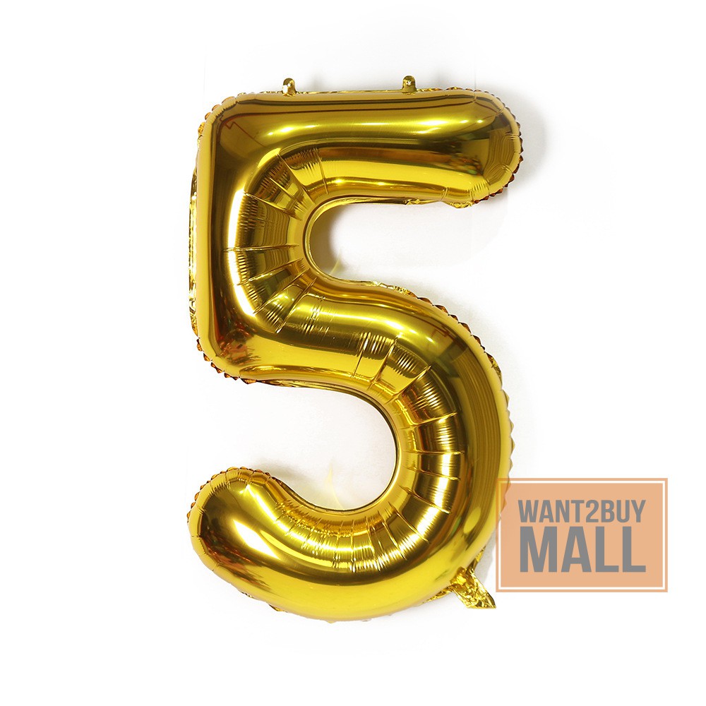 🇲🇾 🏆 16 Inch A-Z 0-9 Alphabet Letters Number Foil Gold Color Party ...