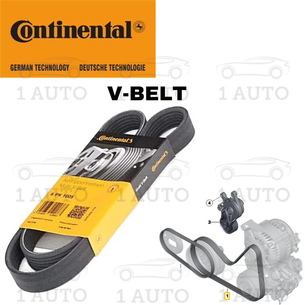 CONTINENTAL GERMANY MULTI RIBBED V-BELT 6PK1005 BMW F10 520i 528i F30 ...