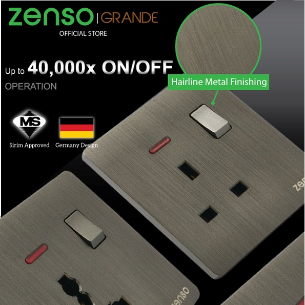 [SIRIM][Ready Stock]ZENSO Switch-Grande Series Hairline Black Switch ...
