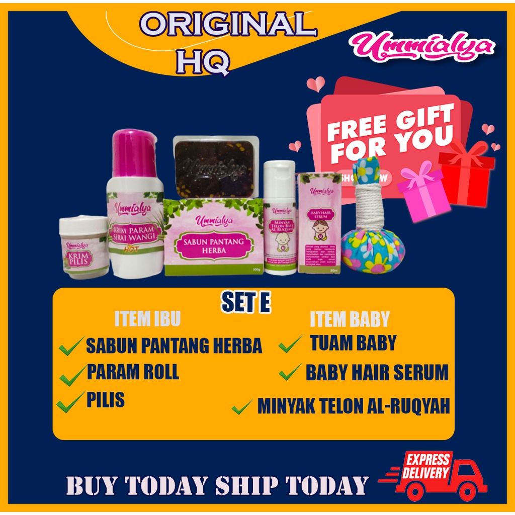 UMMIALYA Set Pantang | Set Berpantang Bersalin Normal Cezer Set ...
