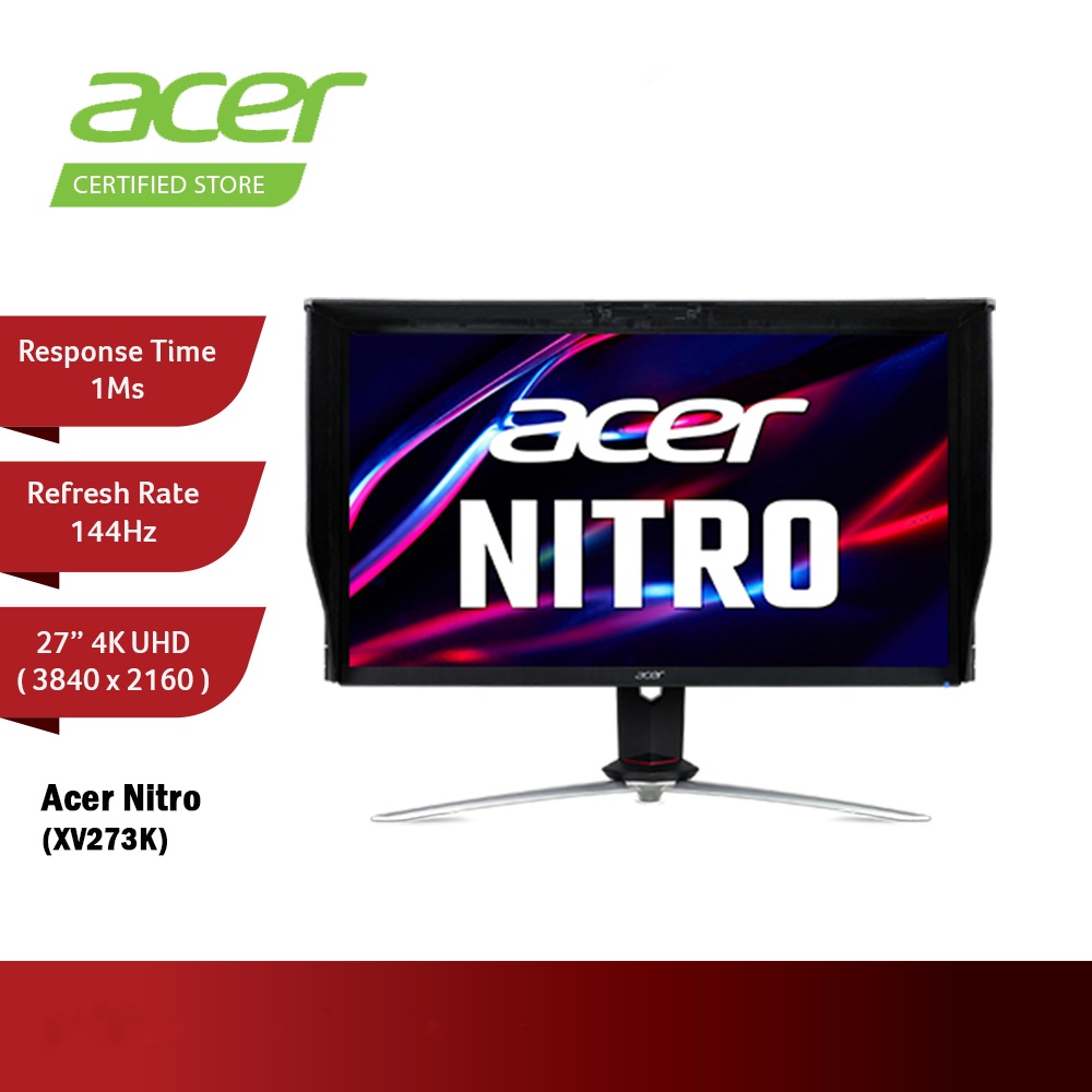 ACER NITRO XV273K P 27" UHD LED IPS 4K 144HZ 1MS HDR400 FREESYNC 2XHDMI ...