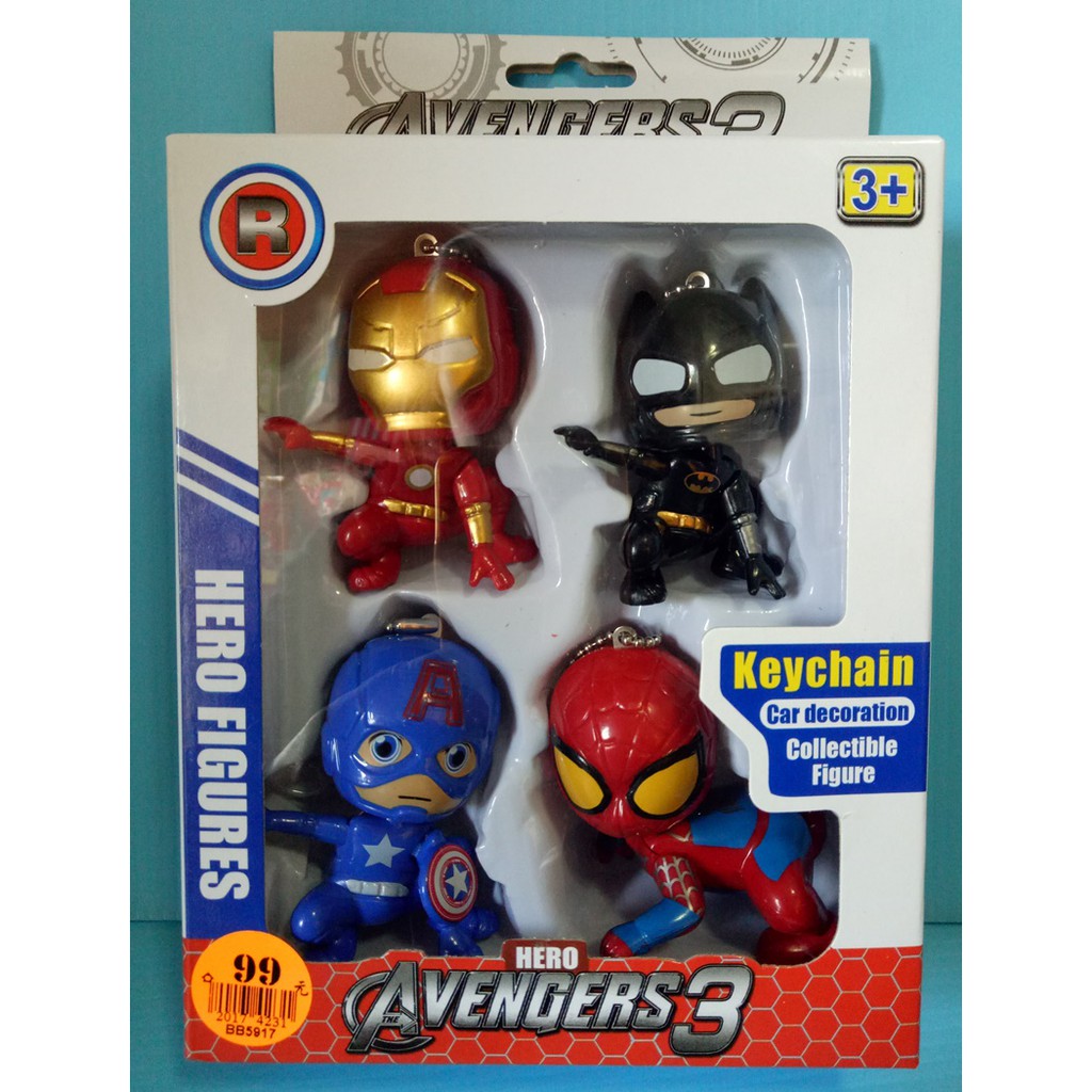 The Avengers Keyring Spiderman Iron Man Superman Captain America ...