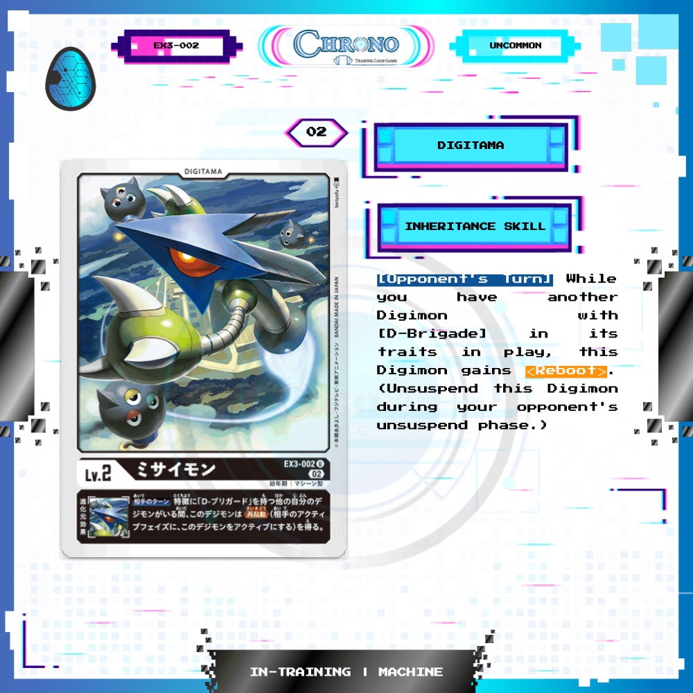 EX3-002 | Missimon | Digitama | Digimon TCG Single | Chrono TCG | Draconic Roar | EX3 Black ...