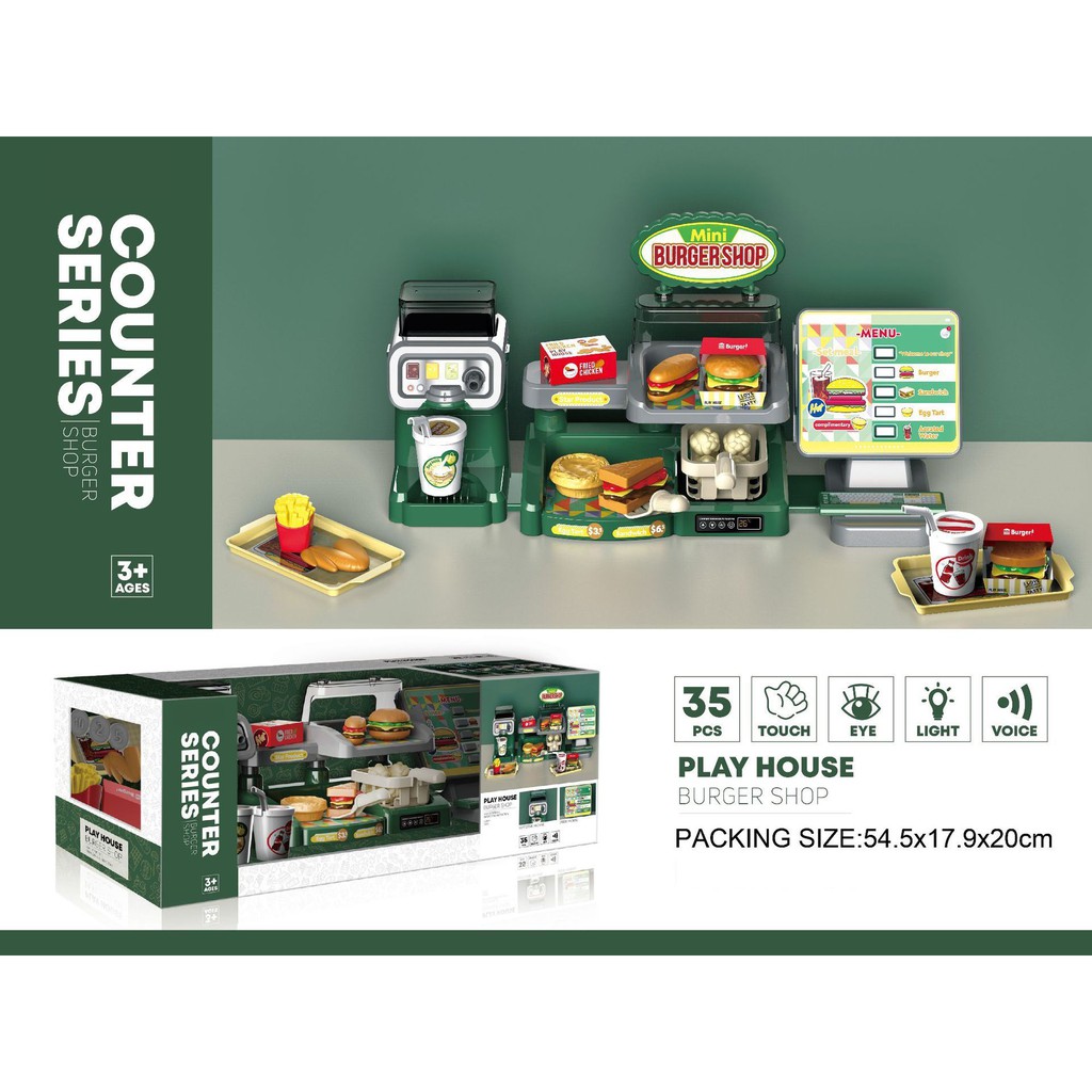 Simulation Counter Top Series Cashier Cash Register Toy English Version ...