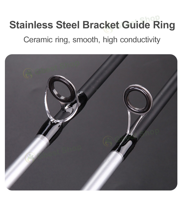 1.8M/2.1M/2.4M Fishing Rod stick spinning solid carbon fiber Casting ...