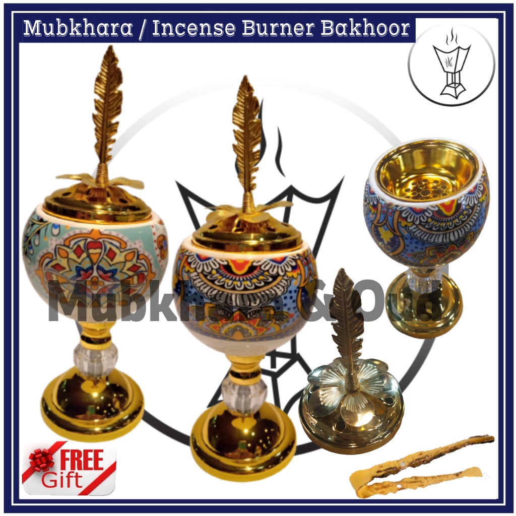 Bakhoor Mabkhara Bukhoor Incense Burner Metal, Ceramic Burner Positive ...