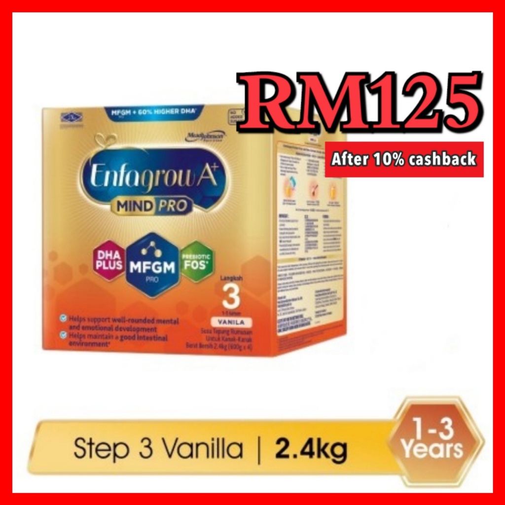 Enfagrow A+ Step 3 Vanilla 2.4kg MindPro (short expiry date) | Shopee ...