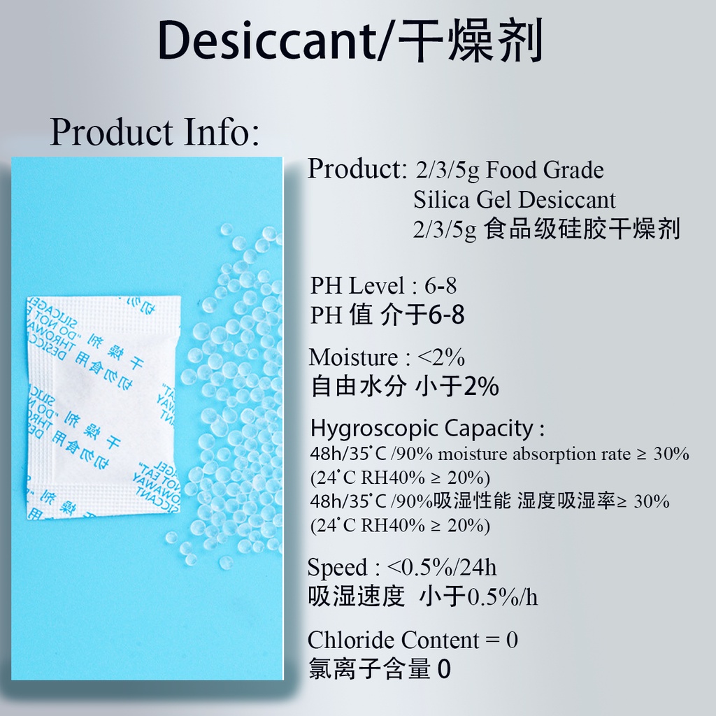 Silica Gel Absorb Moisture Food Grade Desiccant Silika Gel Penyerap ...