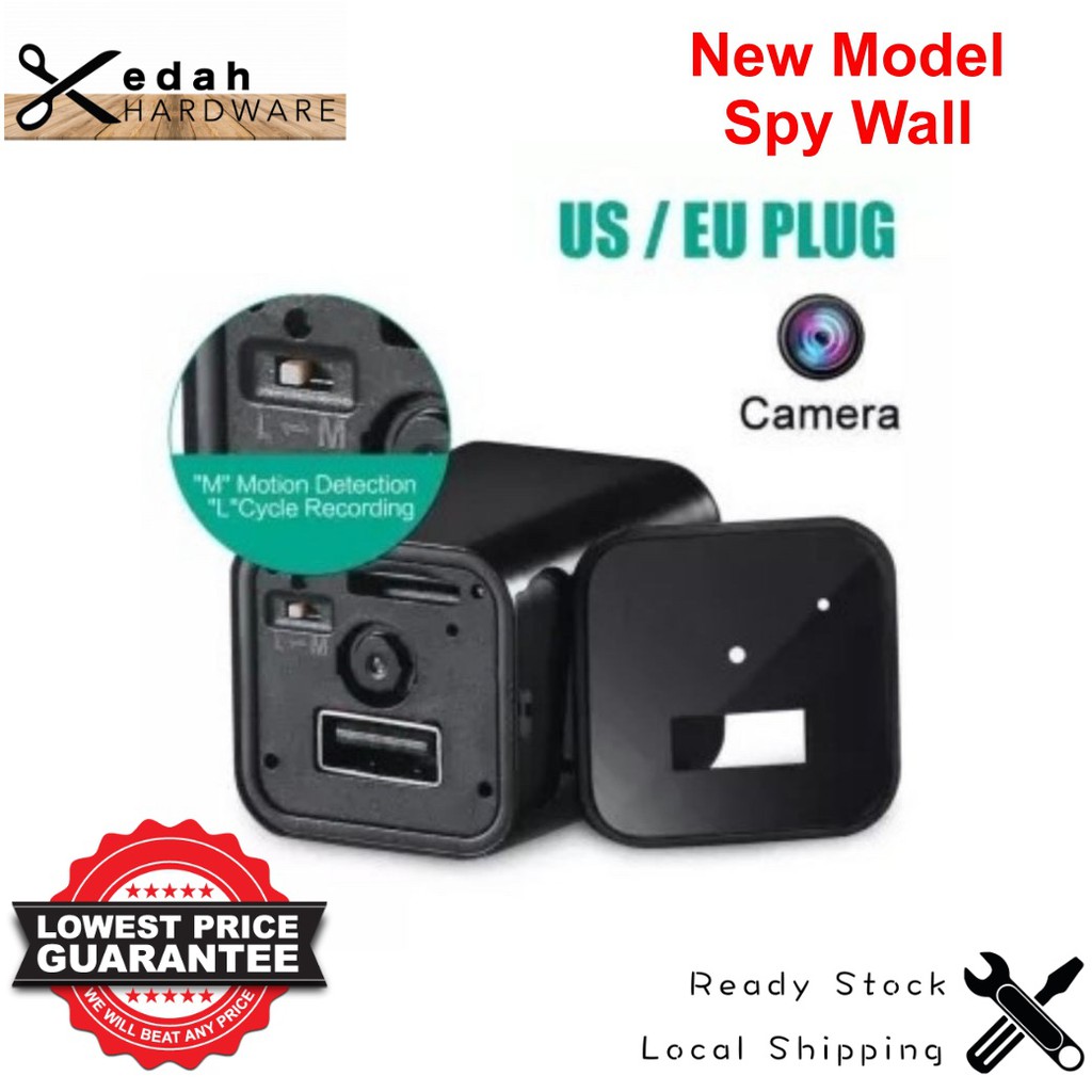SPY WALL NEW MODEL HD 1080P Mini Hidden DV AC Adapter PLUG In Home ...