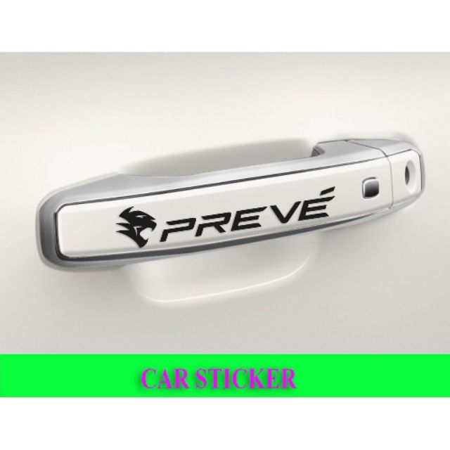 [MGOAL]4 Pcs Proton Preve Logo Car Door Handle Stickers Preve Decal ...