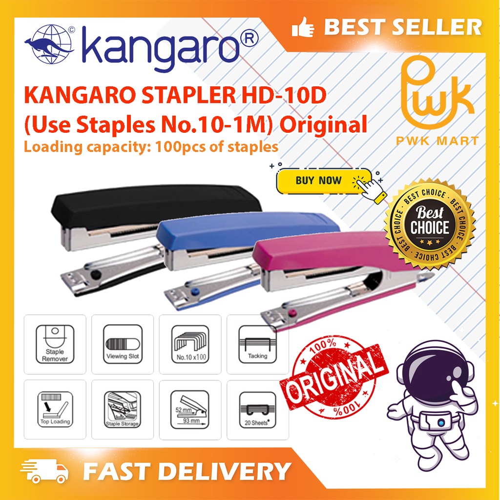 KANGARO STAPLER HD-10D (Use Staples No.10-1M)🔥Original🔥 | Shopee Malaysia