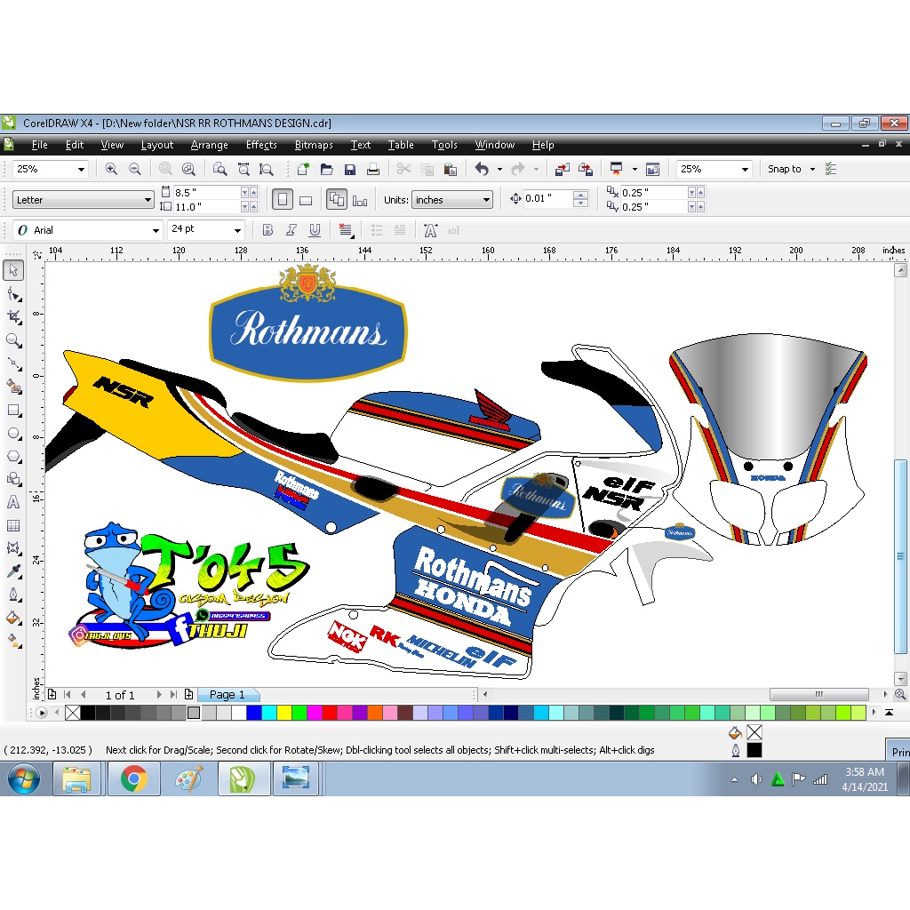 Sticker striping NSR motif Rothmans Racing | Shopee Malaysia