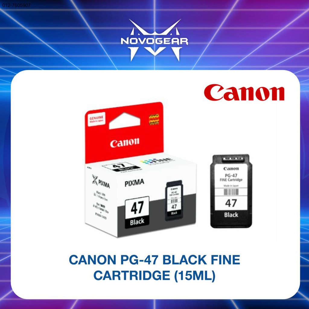 CANON PG-47 BLACK FINE CARTRIDGE (15ML) | Shopee Malaysia