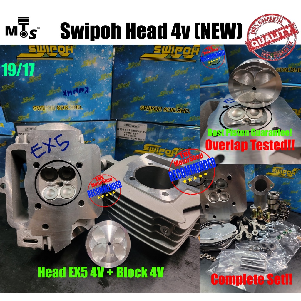 🔥(Taper+Block4V) (CNC) EX5 /Dream/Wave100/Class1/Kriss100 4 Valve ...
