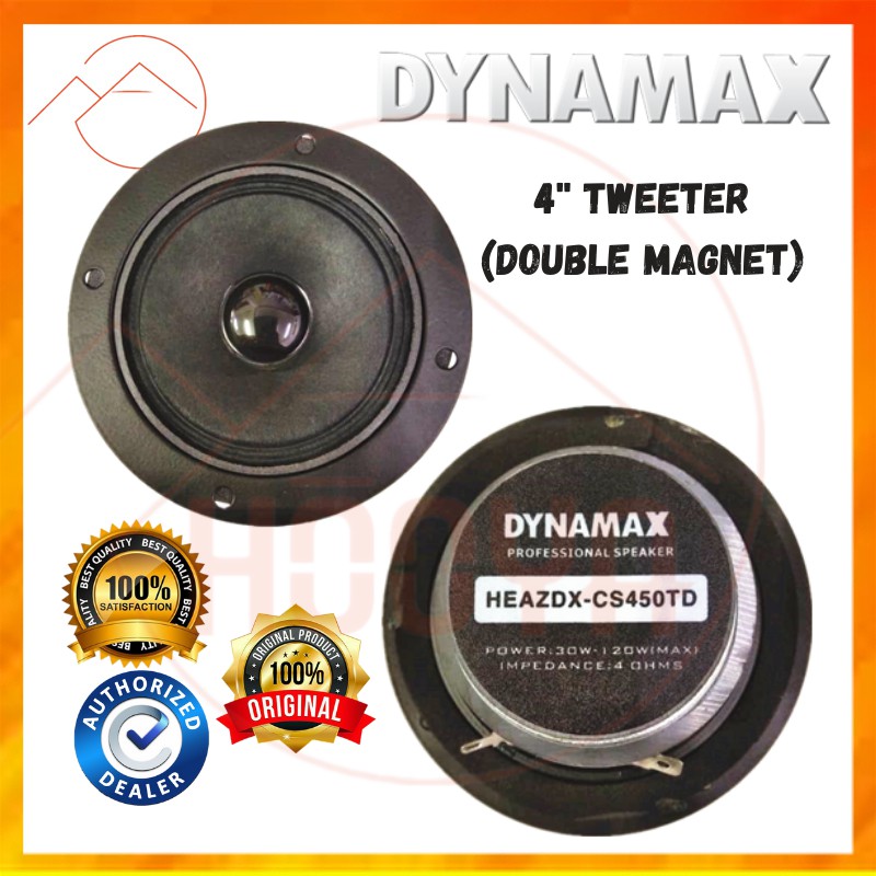 DYNAMAX 4 inch Karaoke speaker tweeter Unit 30 watt 4 ohm -CS450TD ...
