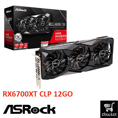 Asrock AMD Radeon RX 6700XT Challenger Pro 12GB OC (RX6700XT CLP 12GO ...