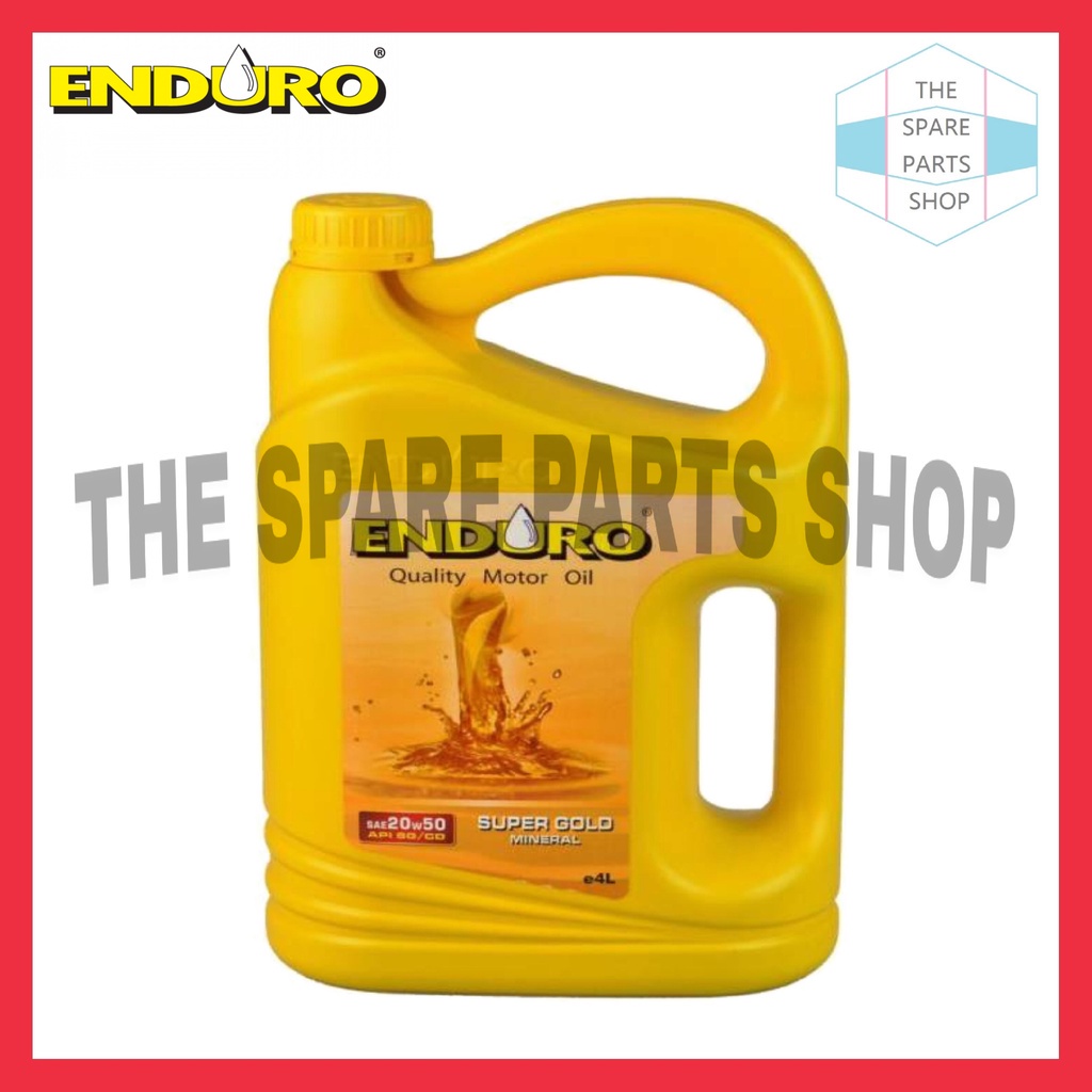 ENDURO SUPER GOLD MINERAL ENGINE OIL SAE 20W50 API SG/CD 4L | Shopee ...