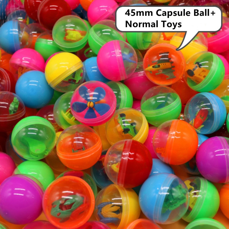 32/45/50mm Plastic Lucky Draw Capsule Ball Suprise Egg With Toys Animal ...