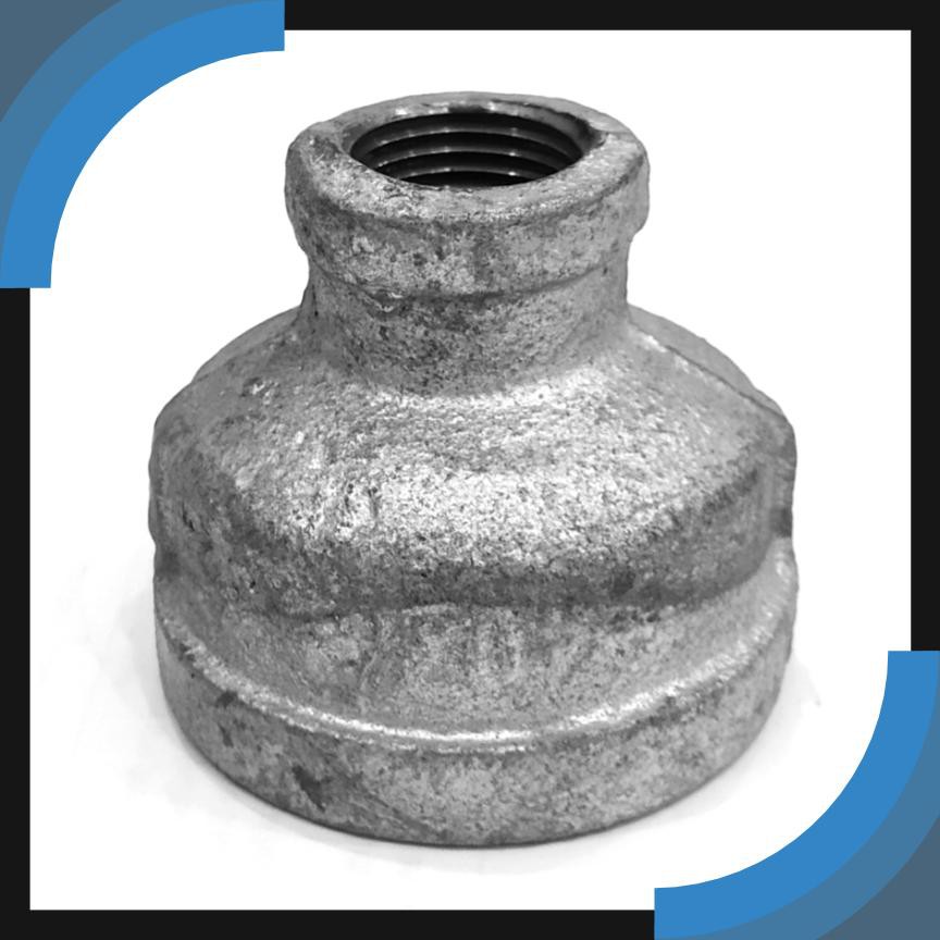 Galvanized Steel Piping Fitting 4" Reducing Socket Pipe Connector Paip ...