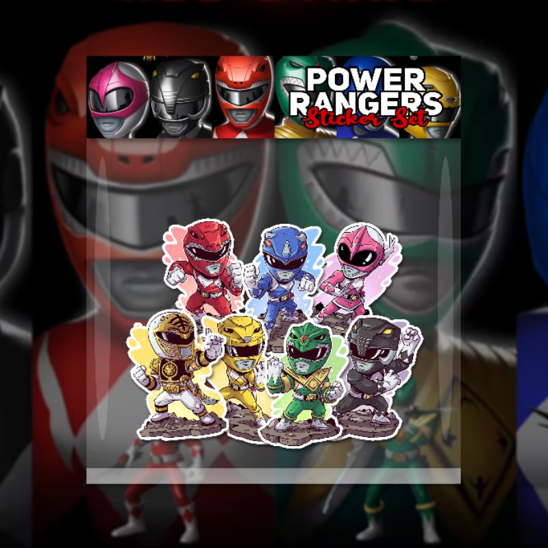 7 Stickers All Power Rangers Sticker Cartoon Children | Shopee Malaysia